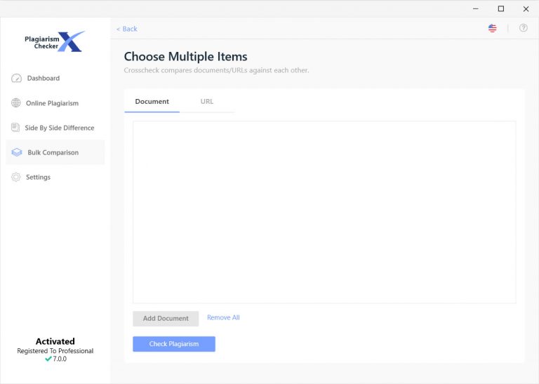 Plagiarism Checker Help Center- Cross Comparison